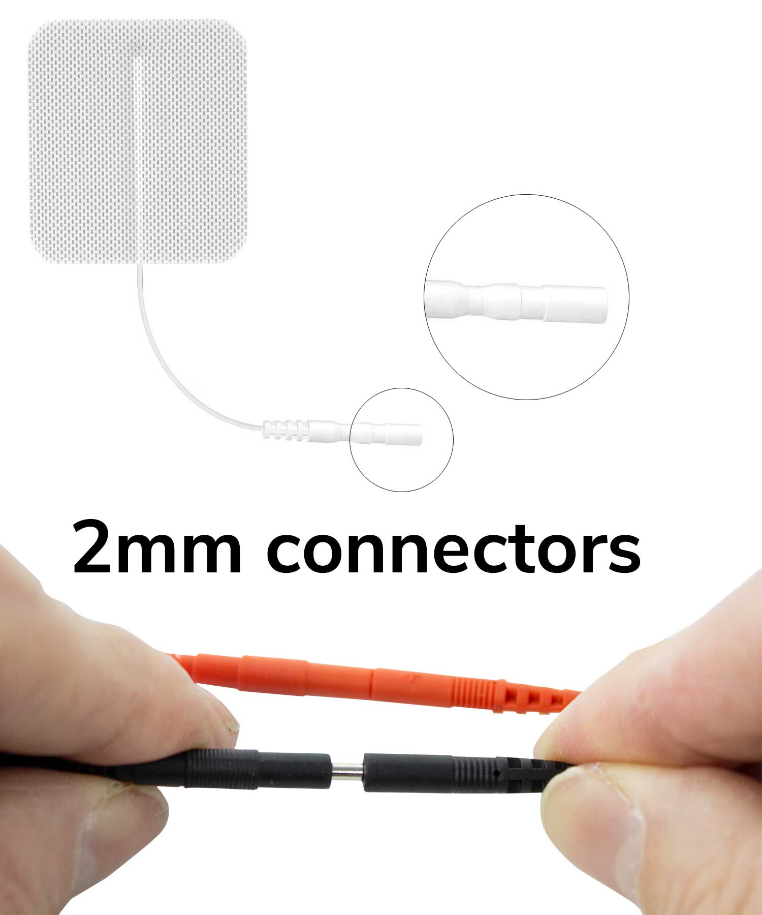 16 (4 Packs) Self-Adhesive TENS Electrodes (5cm x 5cm) Plus FREE chart ...