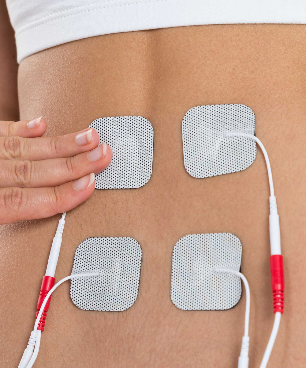 16 (4 Packs) Self-Adhesive TENS Electrodes (5cm x 5cm) Plus FREE chart ...