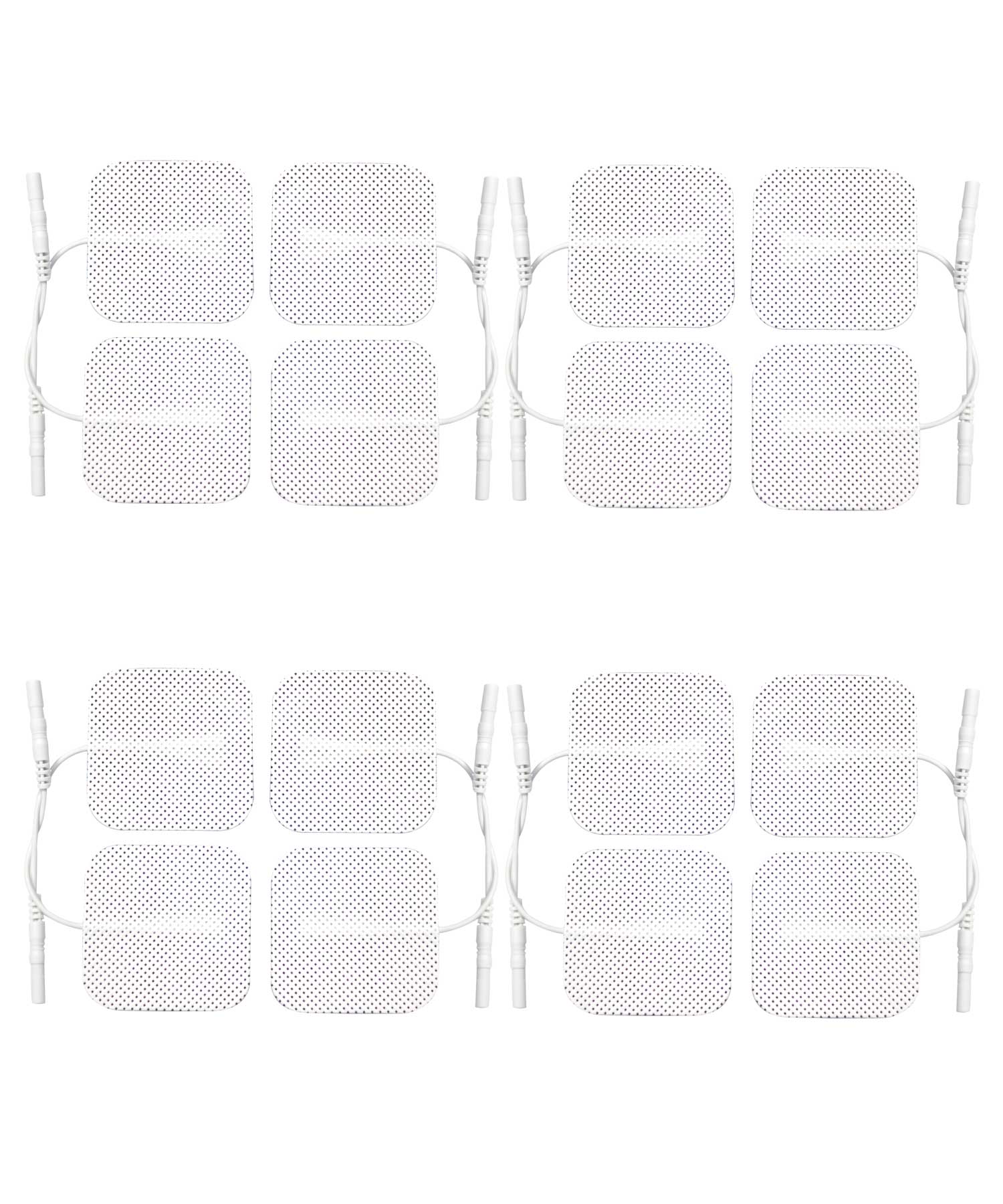 16 (4 Packs) Self-Adhesive TENS Electrodes (5cm x 5cm) Plus FREE chart ...